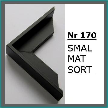 Nr 170 Smal Mat Sort - Smalle svæverammer - Maktub.dk